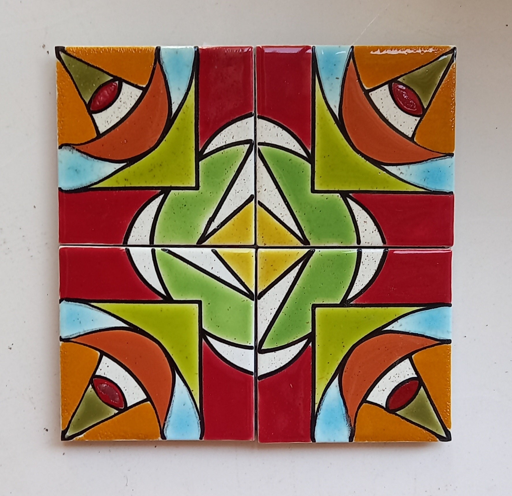 Brazilian Ceramic Tile - Tropical - Version D2 - set of 4 – gres ...
