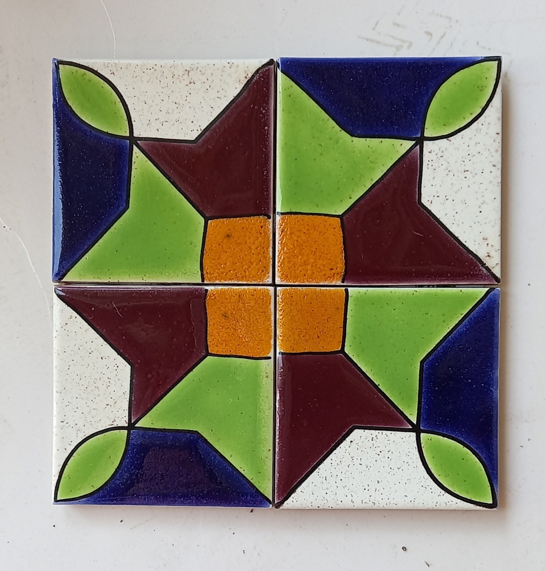 Brazilian Ceramic Tile - Tropical B2 - set of 4 – gres ceramicas especiais