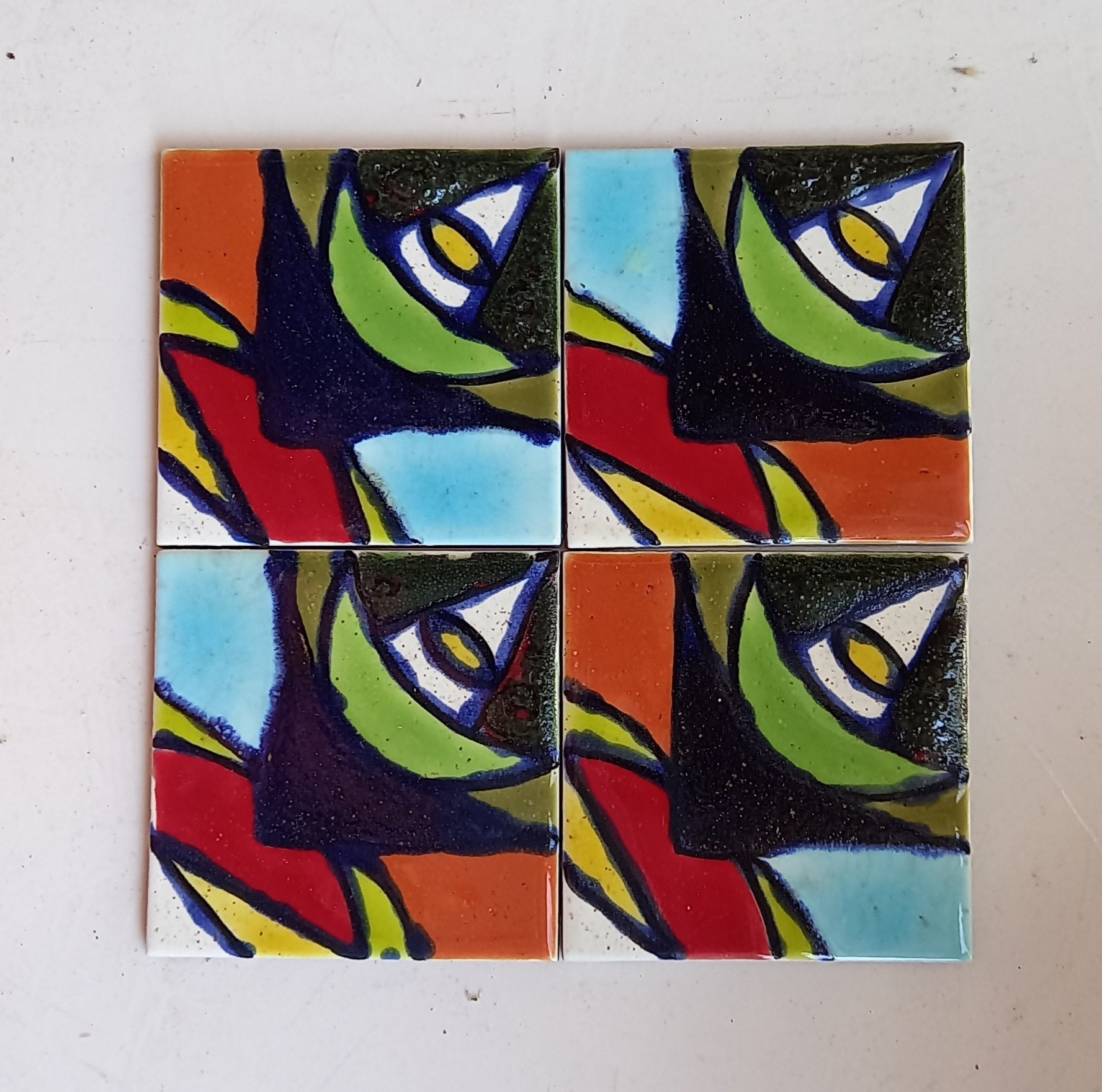 Brazilian Ceramic Tile - Tropical - Version D3 - set of 4 – gres ...